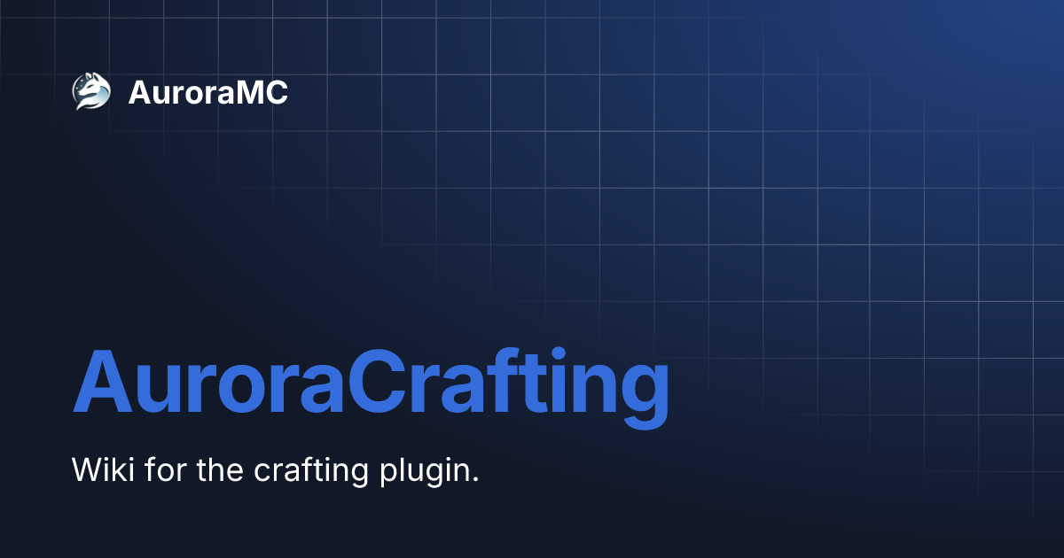 AuroraCrafting | AuroraMC