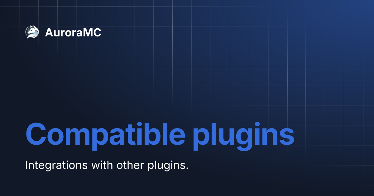 Compatible plugins | AuroraCrafting | AuroraMC